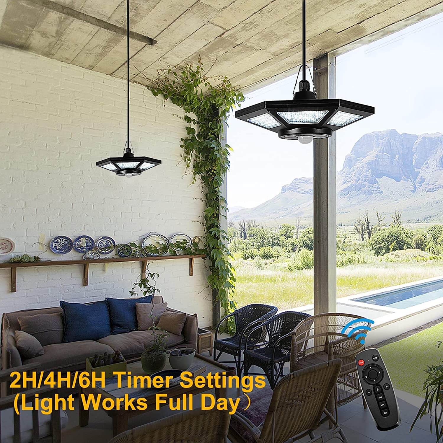 Solar Shed Portable Pendant Lights with Motion Sensor 1000LM 180 LED 16 ...